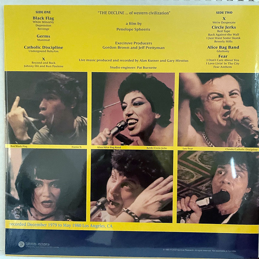 Various – The Decline Of Western Civilization LP Record NEW VINYL Aust ...